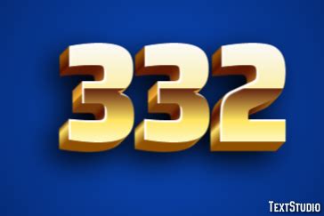 332 Effet De Texte Et Design De Logos Nombre