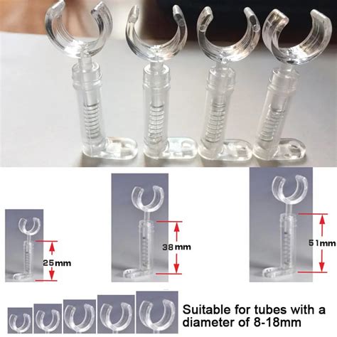 네온 라이트 투명 지원 100 개몫 네온 사인 플라스틱 스탠드 높이 25mm 38mm 51mm 6mm ~ 18mm 튜브