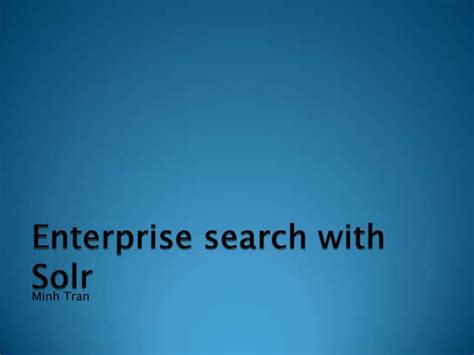 Apache Solr Ppt