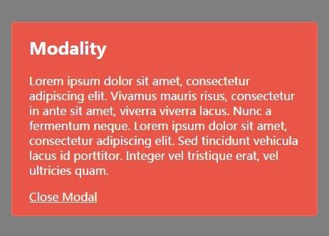 Lightweight Responsive JQuery Modal Popup Plugin Modality Free
