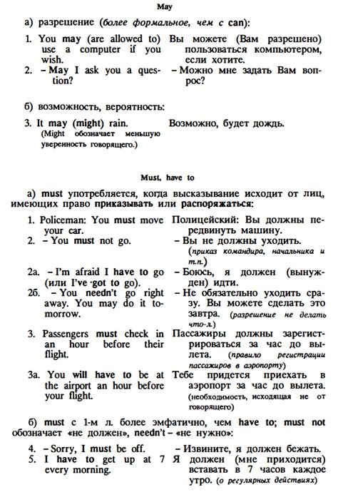 Модальные глаголы и их эквиваленты Мини грамматика английского языка