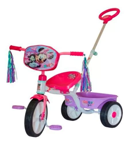 Triciclo Apache R Minnie Con Cajuela Y Barra De Empuje Cuotas sin interés