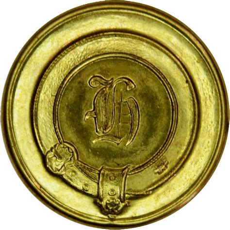 Livery Button Letter H In Belt Uniform Button