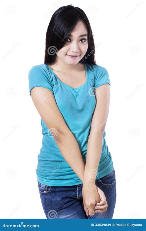 A Beautiful Shy Young Asian Girl Stock Image Image Of Korean