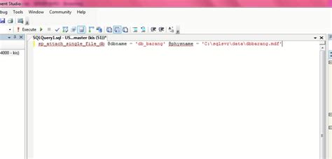 CARA ATTACH DB SQL SERVER TANPA LOG LDF K E H I D U P A N
