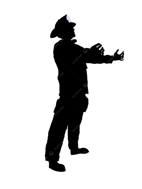 رجل إطفاء ذكر صورة ظلية للأعمال رجل نار Png صورة للتحميل مجانا