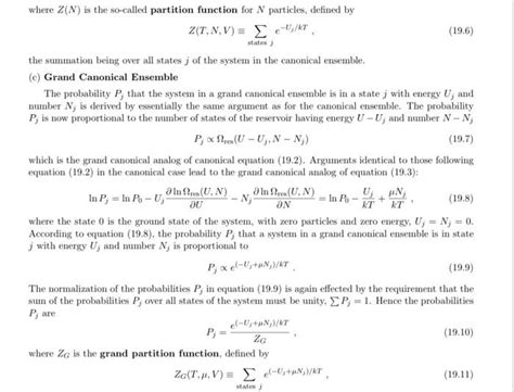 the partition functions of the grand canonical