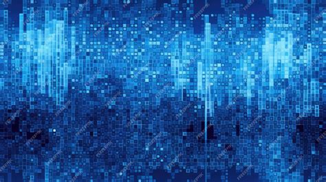 Premium Photo Wireframe Technology Modern Vibrant Blue Pixel Pattern