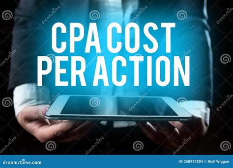 Conceptual Caption Cpa Cost Per Action Business Showcase Commission