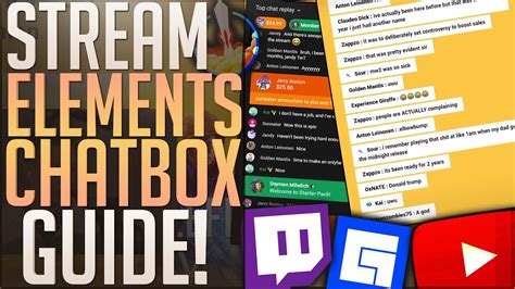 How To Add A Chatbox In Stream Elements OBS Twitch YouTube