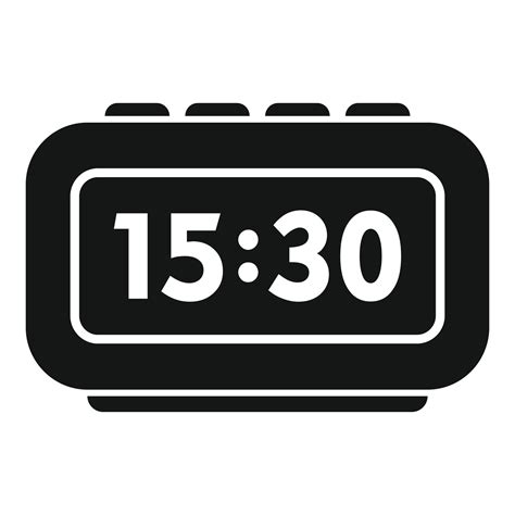 Digital Alarm Clock Icon Simple Vector Business Work 15149549 Vector Art At Vecteezy