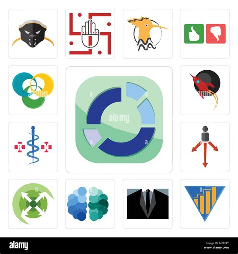 Set Of 13 Simple Editable Icons Such As Sector Yield Dress Code Free Brain Extend Approach