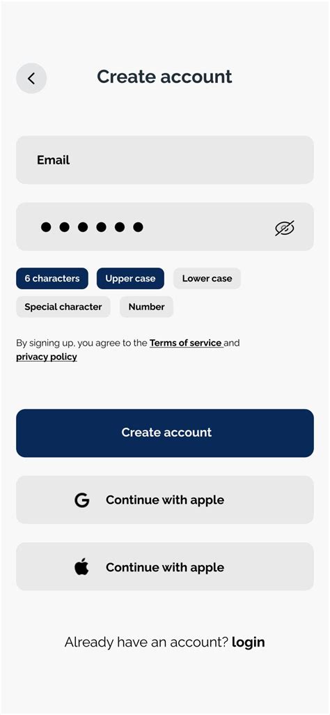 Chukwuebuka Ogoke On Linkedin Account Creation Screen For An App