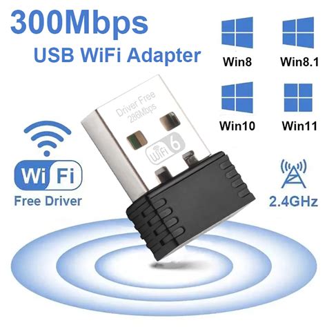 300mbps Usb 와이파이 어댑터 무선 네트워크 랜 카드 2 4ghz Wifi 6 리시버 동글 802 11ax Pc