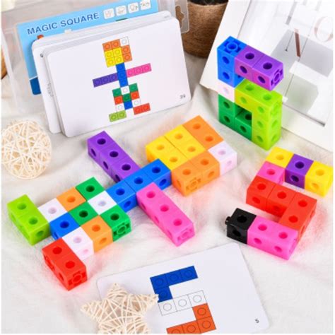 Jual Mainan Edukasi Magic Square Linking Cubes Math Link Cubes Balok