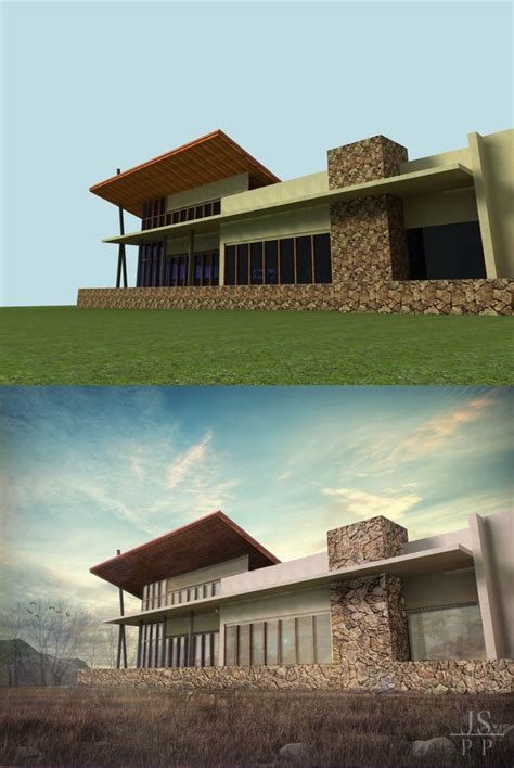 Before And After Architecture Tratamento Photoshop Projeto D Architecture Rendering