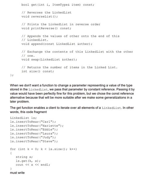 Solved Here Is A C Class Definition For An Abstract Data