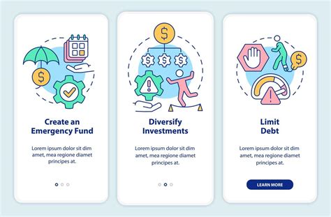 Additional Steps To Risk Management Onboarding Mobile App Screen Walkthrough 3 Steps Graphic