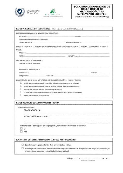 PDF SOLICITUD DE EXPEDICIÓN DE TÍTULO OFICIAL DE SOLICITUD DE