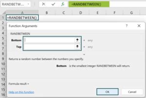 RANDBETWEEN Excel Formula Function Example How To Use