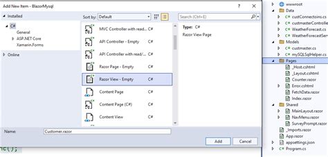 asp core 6 0 blazor server app and working with mysql db