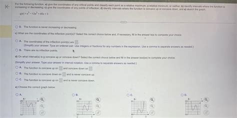Solved For The Following Function A Give The Coordinates