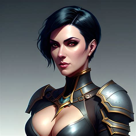 Very Detailed Full Upper Body View Facing Viewer Short Hair Arthubai