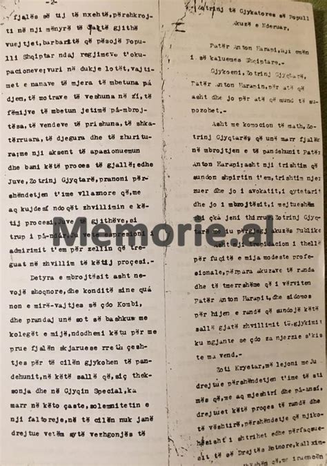 Father Anton Harapi Who Is Being Tried In This Courtroom Where It Seems That Every Voice Of