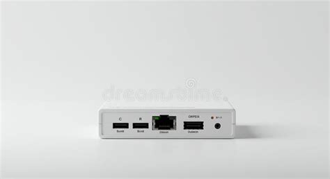 A White Rectangular Electronic Device With Multiple Input And Output