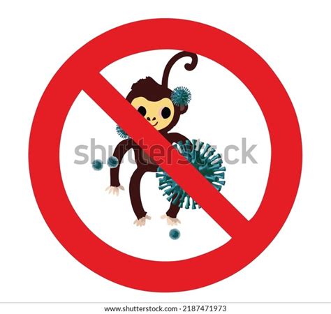 Dangerous Monkey Virus Illustration Sign Stock Vector Royalty Free