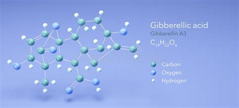 Gibberellic Acid Molecule Molecular Structures Gibberellin A3 3d