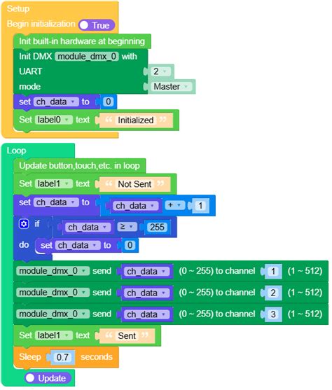 Dmx512 Module — Uiflow2 Programming Guide Master Documentation