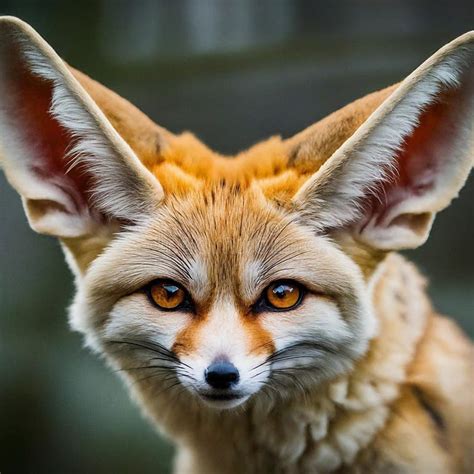 Close Up Portrait Of A Fennec Fox Stock Illustration Illustration Of