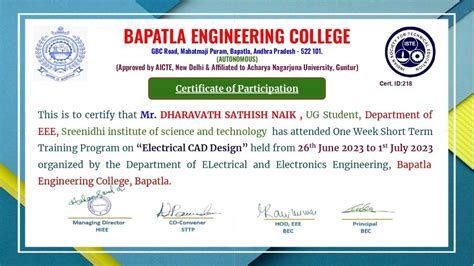 Internship Opportunity Electricalengineering Electrical Caddesign Sathish Naik Dharavath