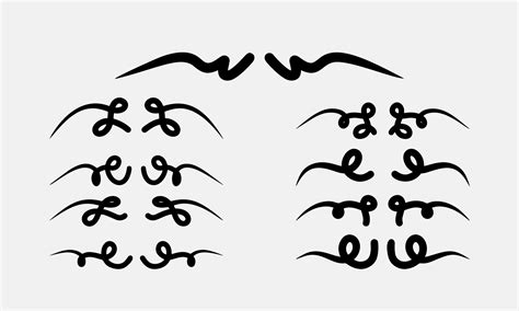 A Set Of Different Types Of Cursive Handwriting 41917196 Vector Art At