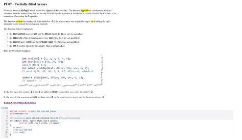solved pe07 partially filled arrays write the function
