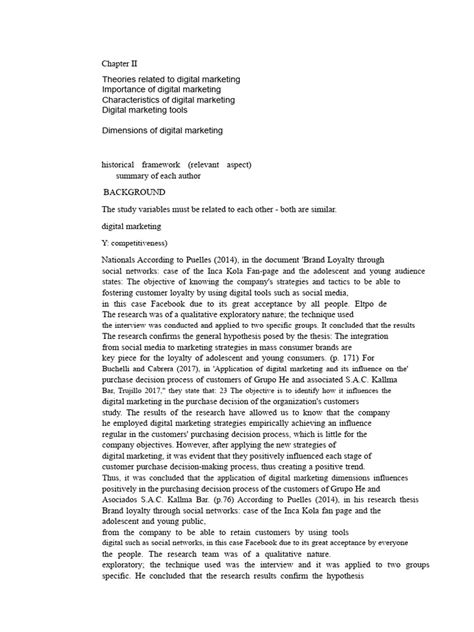 Theoretical Framework Pdf Marketing Digital Marketing