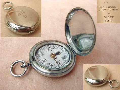 Scientific Collectables For Dennison Ww1 Army Officers Pocket Compasses