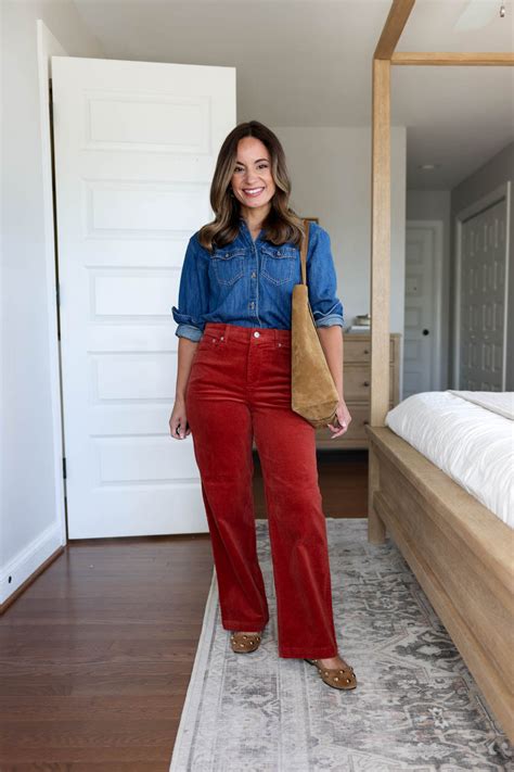 5 Petite Outfit Ideas With Corduroy Pants For Fall Pumps And Push Ups