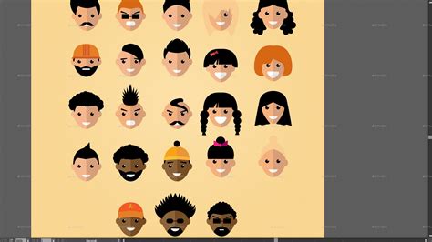 25 Flat Characters Design Vector Pack By VitaliyVill GraphicRiver