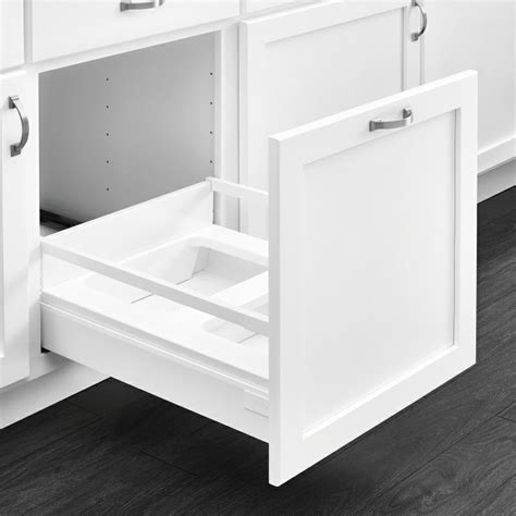 REV A SHELF TWCSC Double 35 Quart TANDEM Bottom Mount Waste Container White Rev A Shelf TWCSC 21DM 2