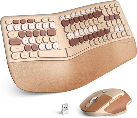 Mofii Ergonomic Keyboard And Mouse Milk Tea