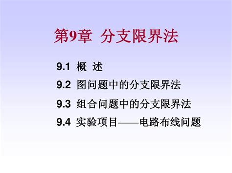 第9章 分支限界法 word文档在线阅读与下载 免费文档