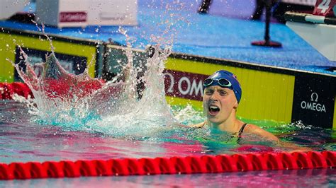 Seven Time Olympic Gold Medalist Katie Ledecky Wins 800m Freestyle At