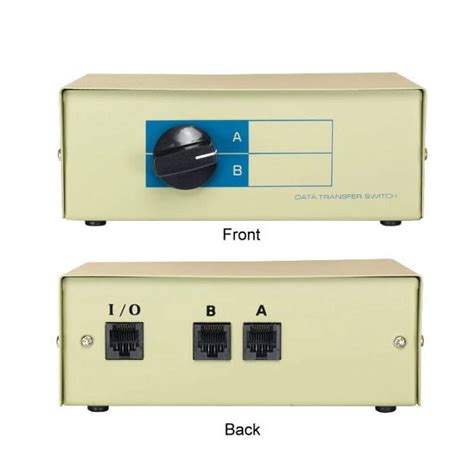Kentek RJ Way Manual Data Switch Box Network I O AB Female Port Phone Internet CAT CAT