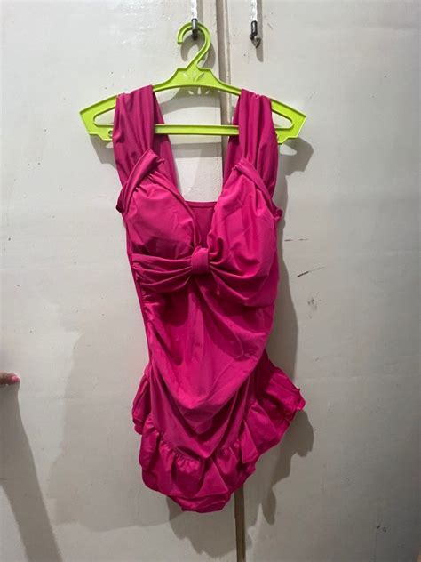 Hot Pink One Piece Swimwear Womens Fashion Swimwear Bikinis