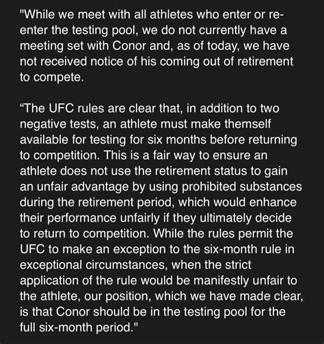 Usada Respond To Conor Mcgregors Ufc Return Claims Stress He Must