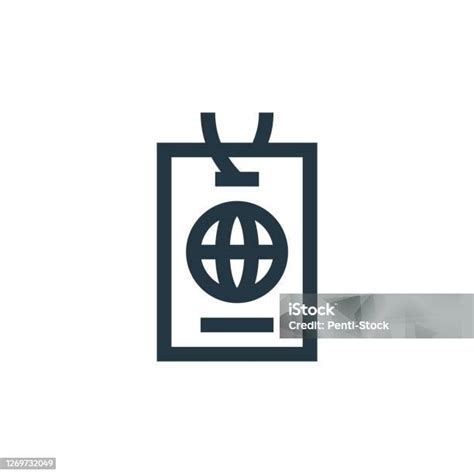Id 卡向量圖示隔離在白色背景上大綱 細線身份證圖示的網站設計和移動 應用程式開發細線 Id 卡輪廓圖示向量圖向量圖形及更多保安圖片 Istock