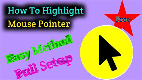 How To Highlight Mouse Pointer In Windows 10 In Hindi हिंदी Rlfact Youtube