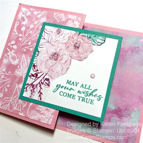 Double Z Fold Unbounded Beauty Card Stamping With Karen